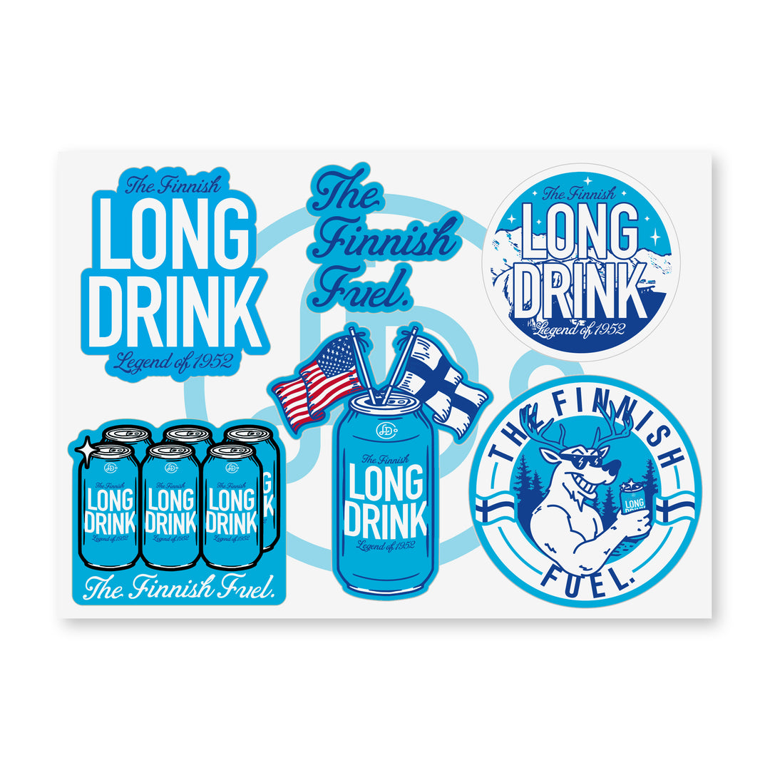 Sticker Sheet – The Long Drink